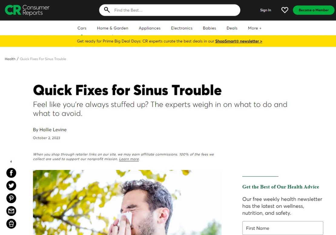 Sinusitis Treatment NYC | In The News | Dr. Greg Levitin